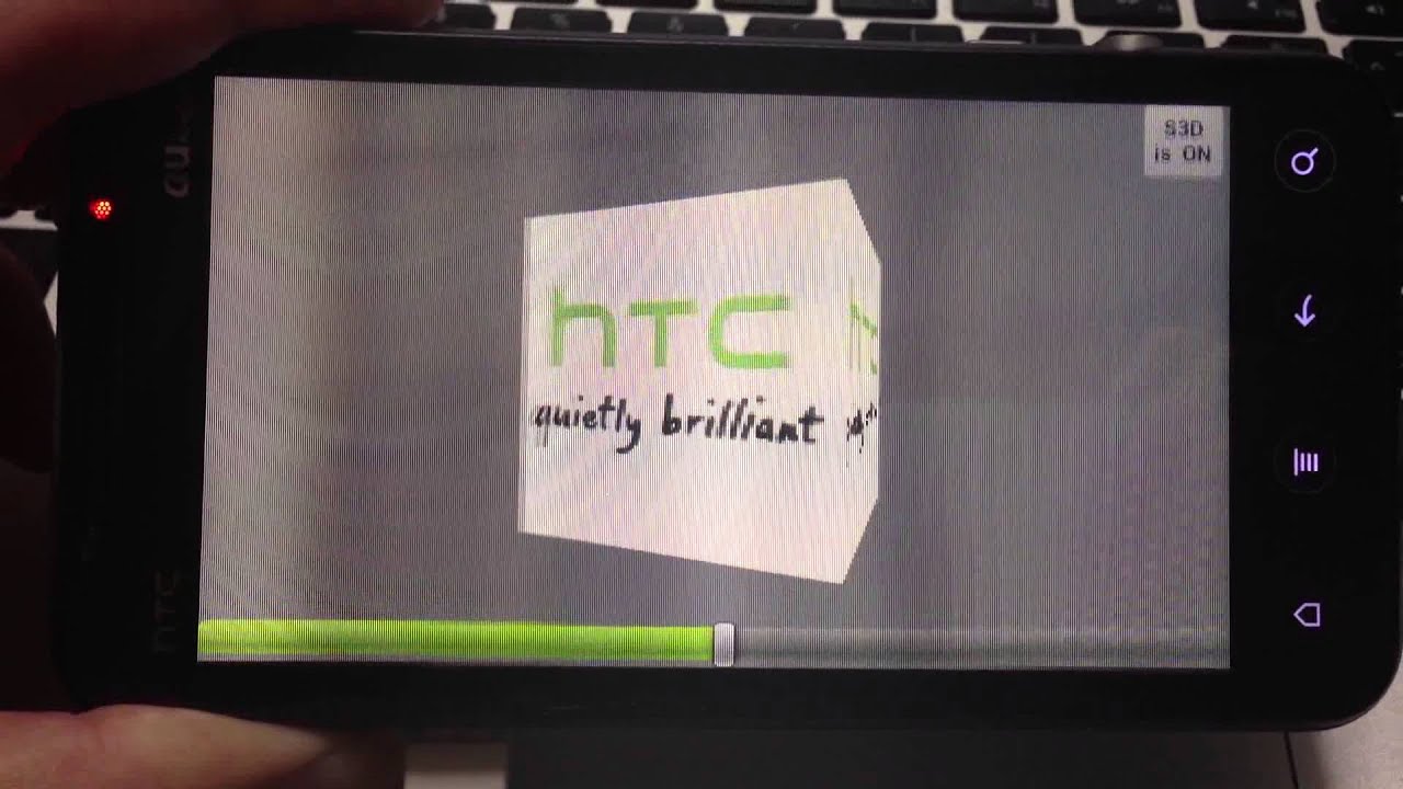 htc OpenSense SDK 裸眼立体視サンプル - YouTube