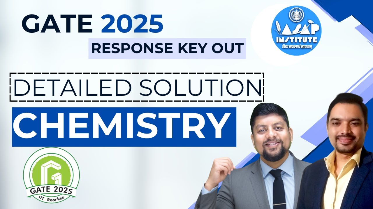 GATE CHEMISTRY 2025 Detailed Solutions | Question Paper Analysis |GATE ...