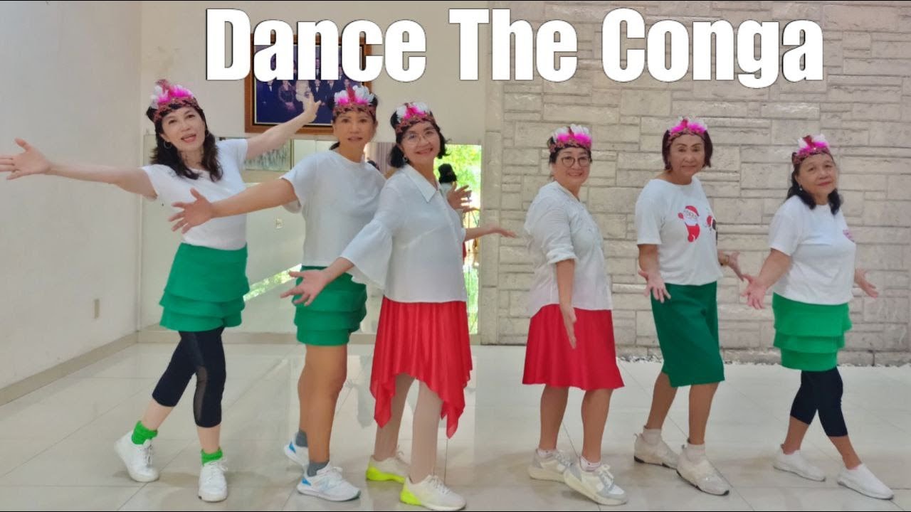 Dance The Conga Line Dance (demo & count) - YouTube