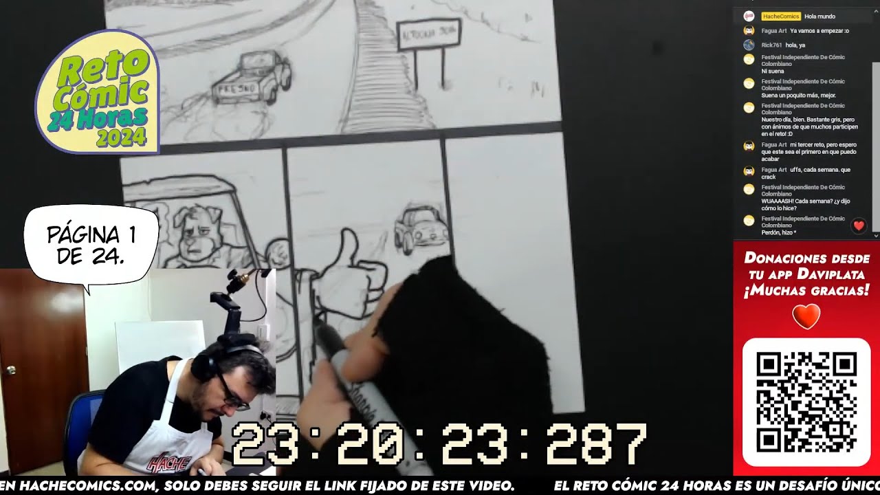 Reto Cómic 24 Horas 2024 - Prestación y primera hora - YouTube