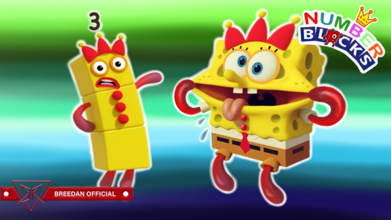 Numberblocks Its Time To Hunt Jellyfish Numberblocks Spongebob | Images ...