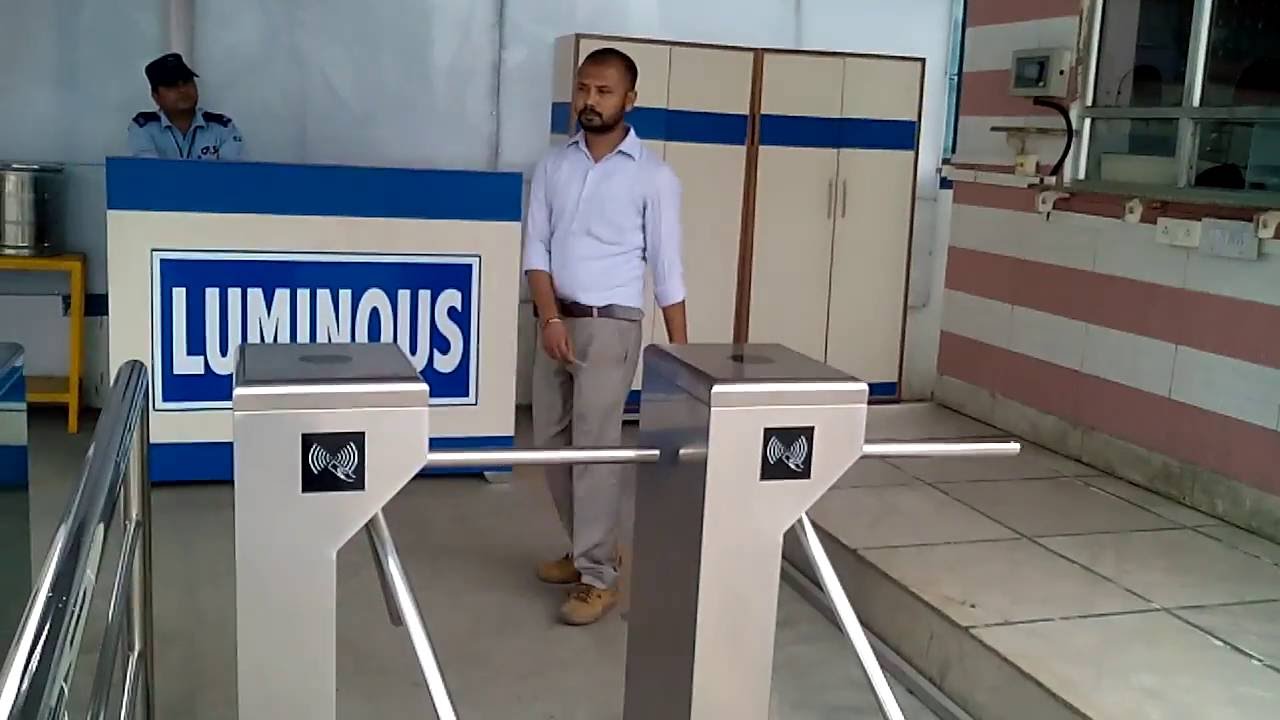 Tripod Turnstile Installation In Luminious - YouTube