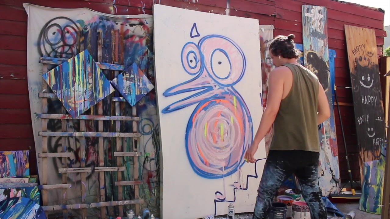 Throwing Paint To Make A Masterpiece - YouTube