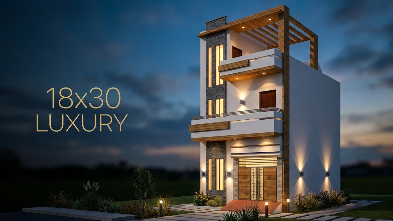18x30 house design - YouTube