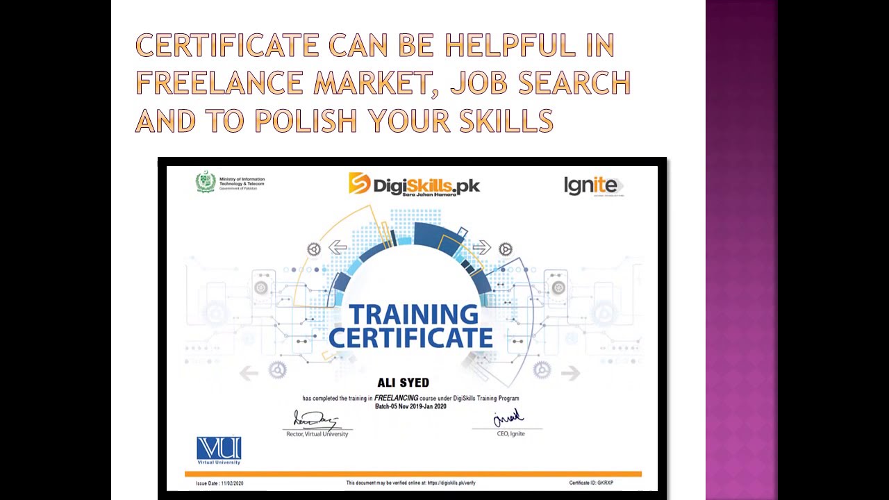 Free online certificate by government (Digiskills) - YouTube