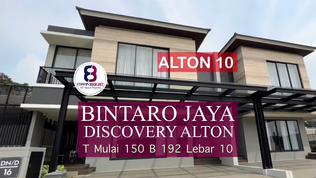 DISCOVERY ALTON 10: Rumah Dijual BRAND NEW di PREMIUM CLUSTER Bintaro ...