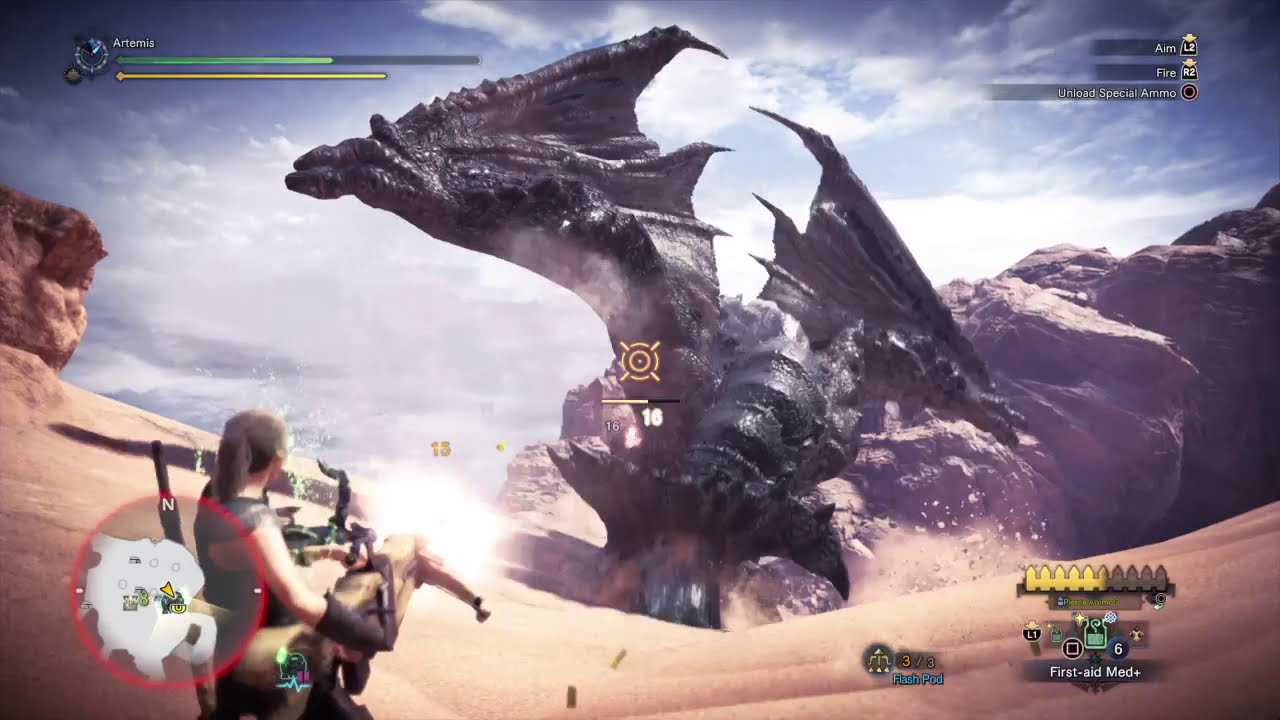 Milla Javovich "Artemis" collaboration with MHW Iceborne using a bone ...