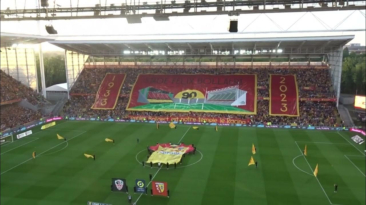 Tifo des Red Tigers pour les 90 ans du Stade Bollaert (27/05/2023) - YouTube