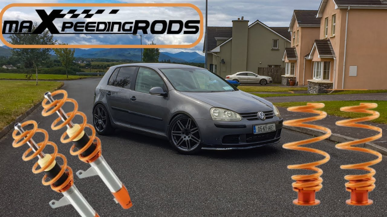 LOWERING A MK5 GOLF ON MAXPEEDINGRODS COILOVERS - YouTube