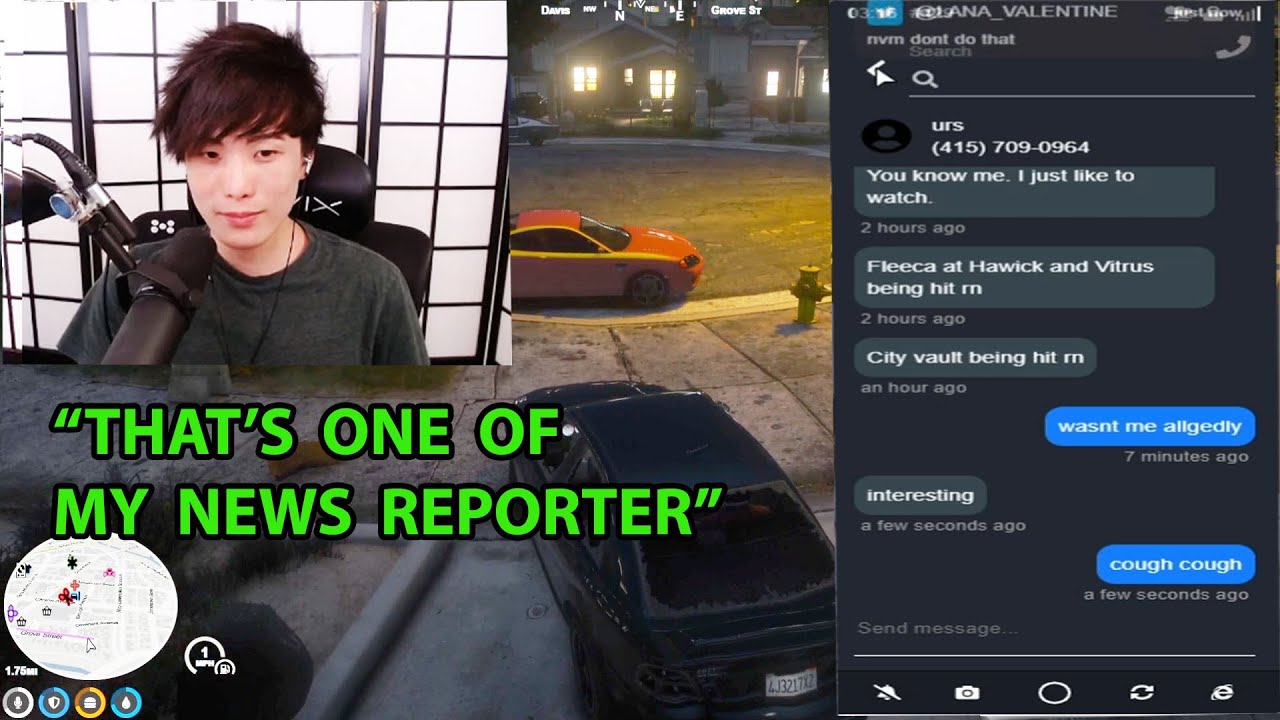 Sykkuno Has "PERSONAL NEWS REPORTER" | GTA 5 Sykkuno Urshla - YouTube