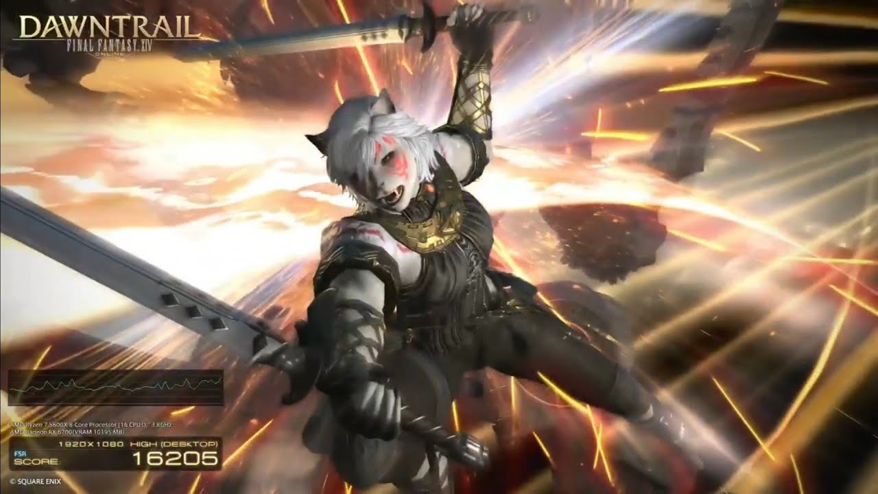 FFXIV: Dawn Trail Bench Mark! UPDATED! FEM HROTH! - YouTube