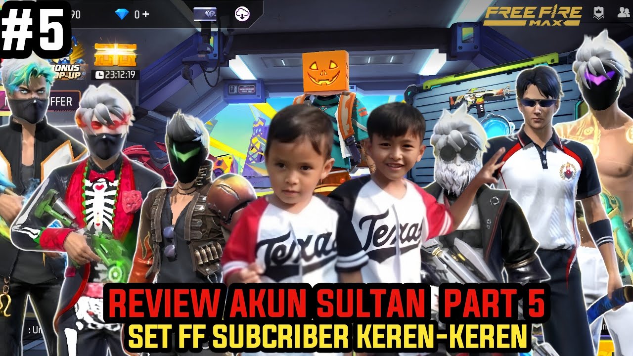 REVIEW AKUN SULTAN PART 5 , AKUN SET FF SUBCRIBER KEREN-KEREN - GAME ...