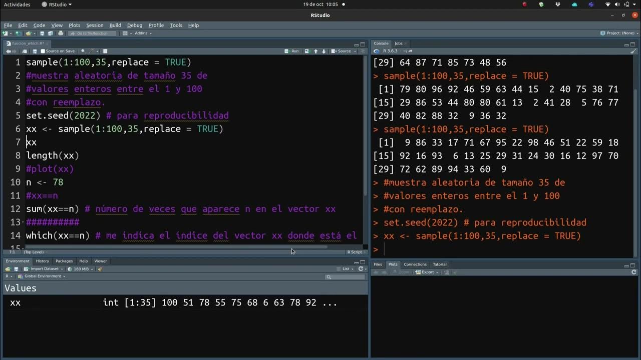 10 Programación básica usando R y RStudio. La función which() - YouTube
