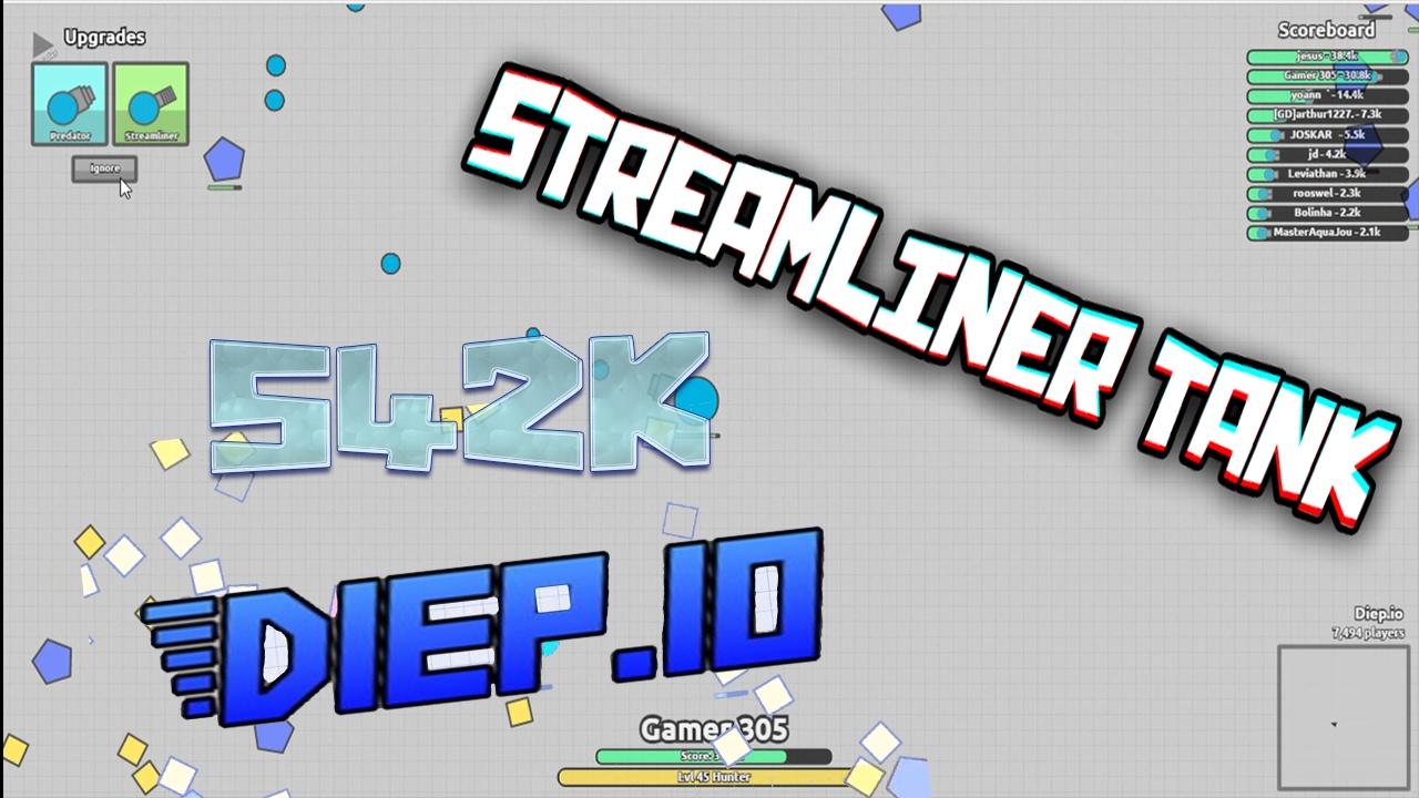 Diep.io| El Tanke Que Destroza A Todos Streamliner High Score (542k ...