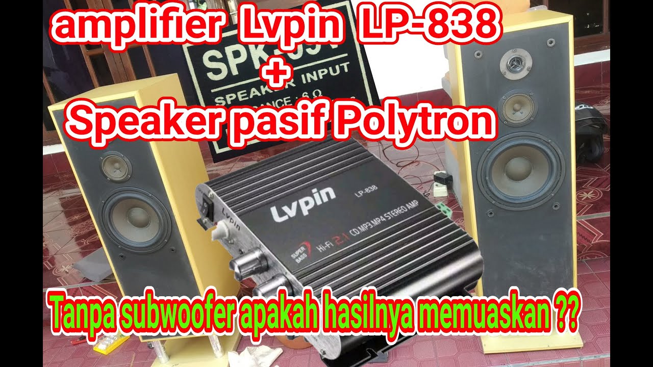 Speaker polytron Big band jadul + hifi amplifier lvpin LP-838, tanpa ...
