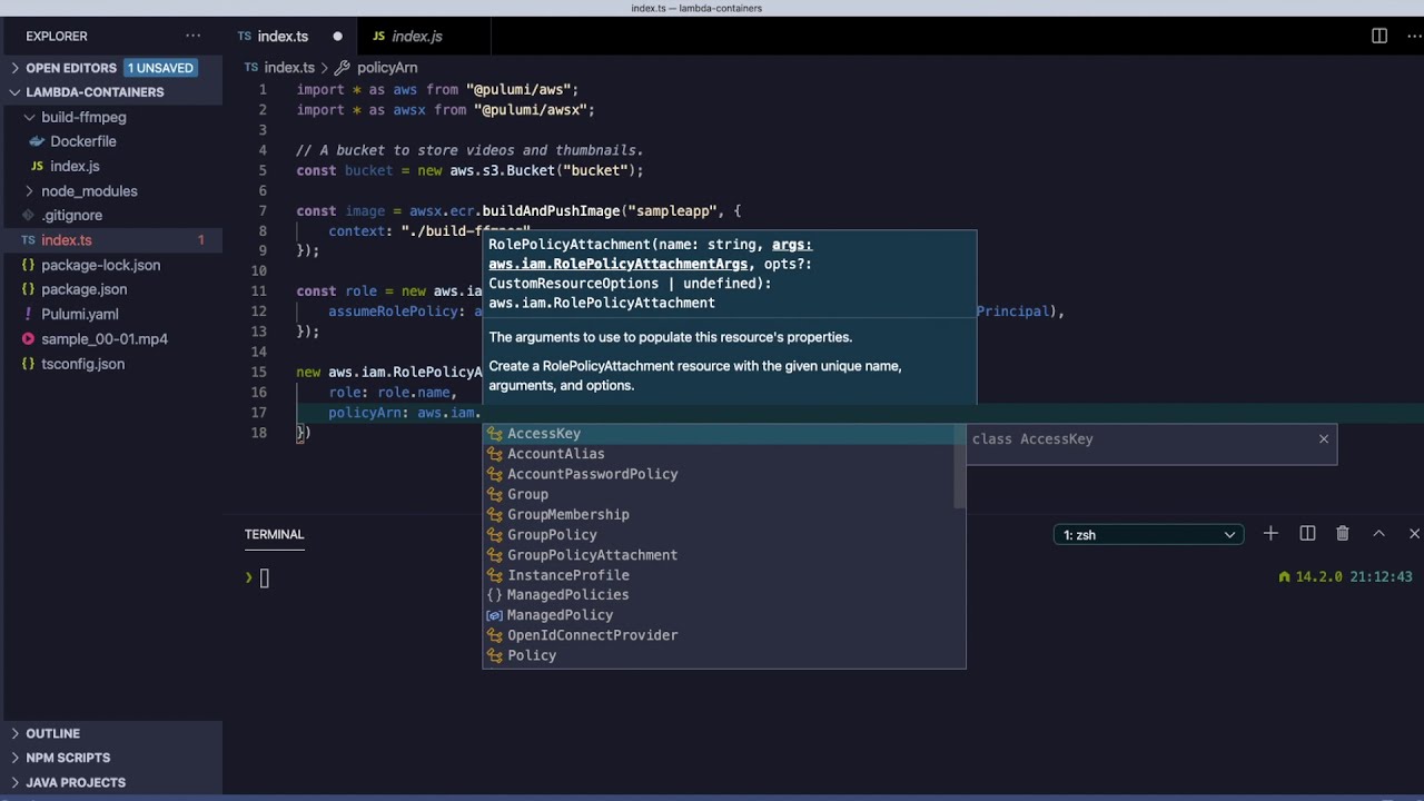Easily Build Container Based Aws Lambda Functions Using Pulumi Youtube 0896