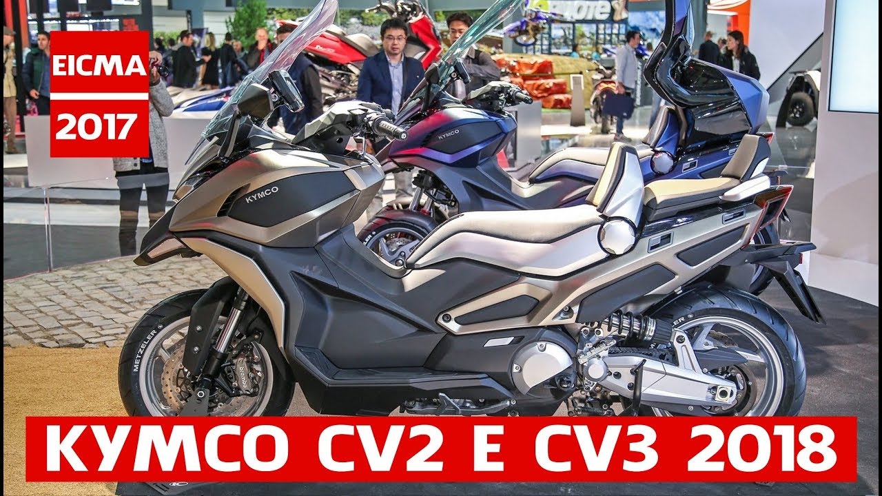 Kymco CV2 e CV3 2018 debuts in EICMA 2017 | MOTO INTRODUCTION - YouTube
