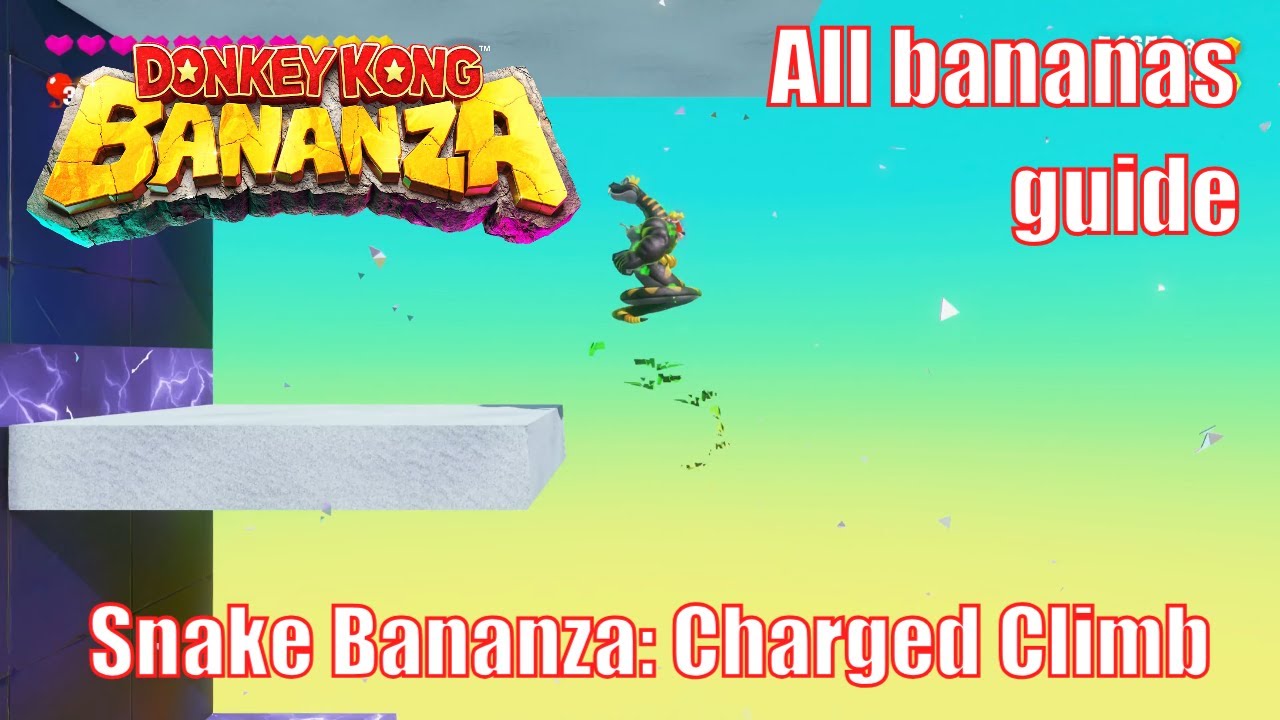 Snake Bananza: Charged Climb - All Bananas guide | 4K | Donkey Kong ...