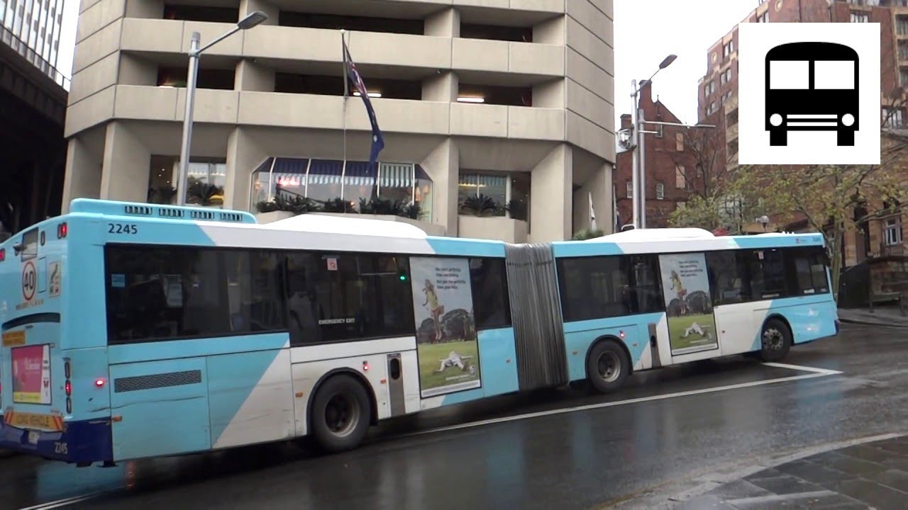 Volvo B12BLEA (Volgren, Sydney Buses) - Departing from Bus Stop (Part ...
