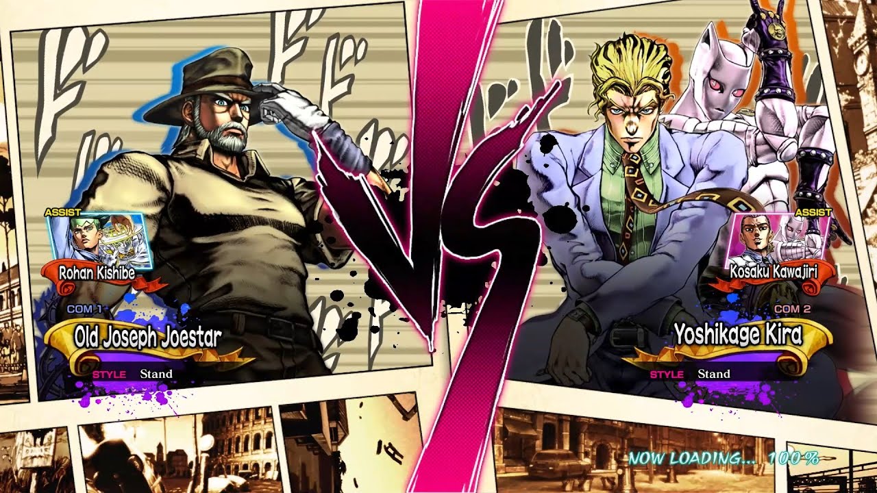 Old Joseph Joestar vs Joshikage Kira【JoJos Bizarre Adventure All Star ...