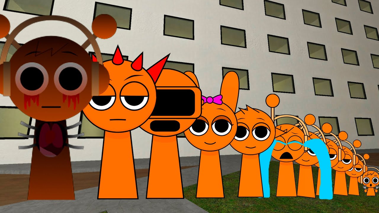 All NEW Sizes Of Nightmare Sprunki Oren & Orange Simon want me to help ...