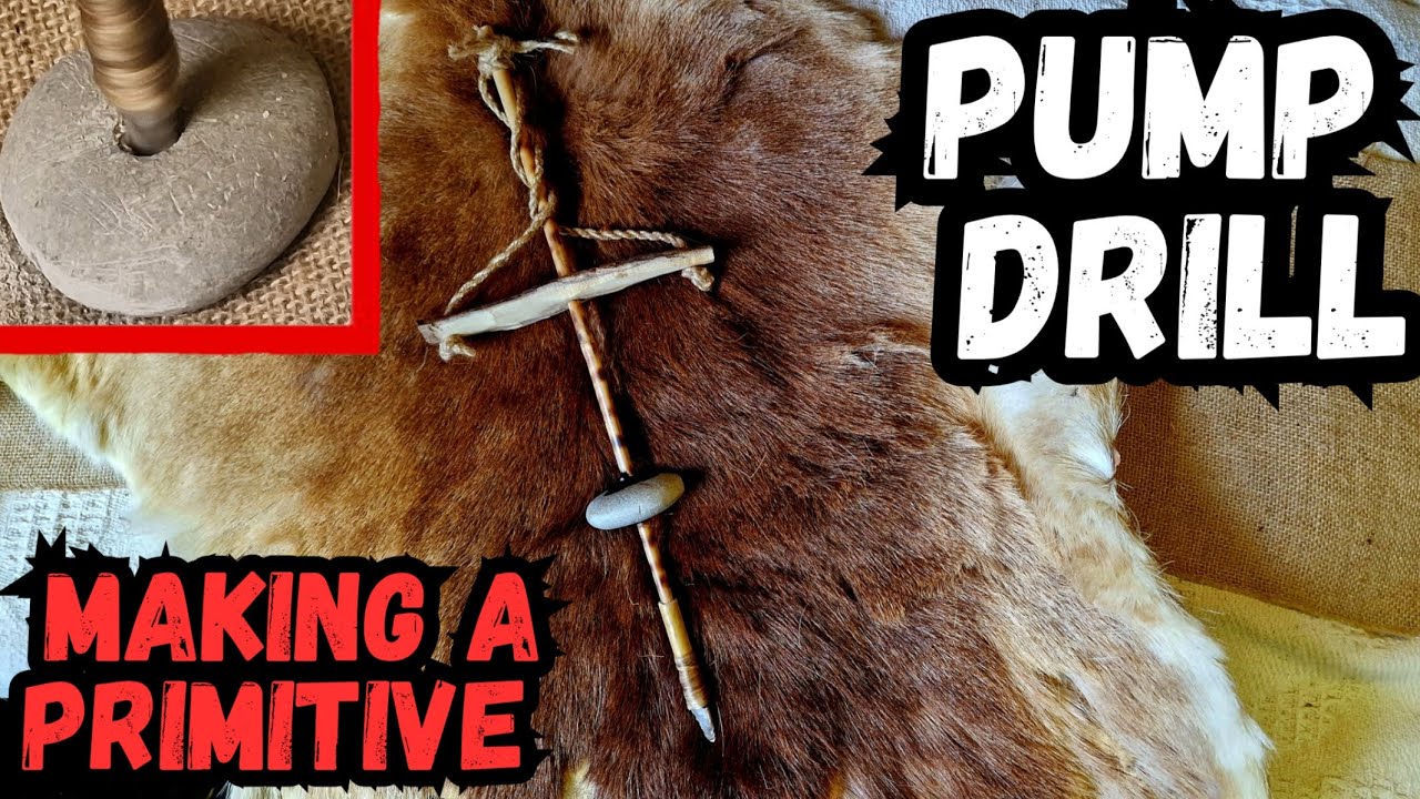 MAKING A PRIMITIVE PUMP DRILL FROM STONE TOOLS - YouTube