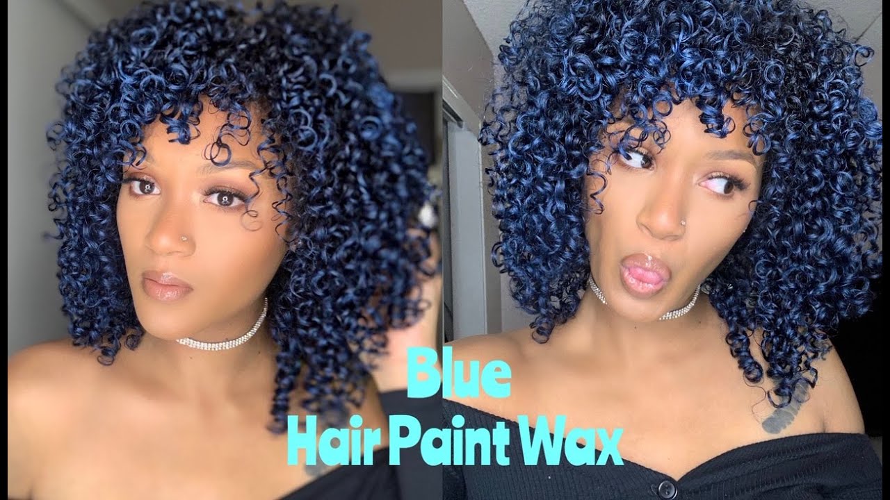 Blue Color On My 3B Curls W Out Damage Hair Paint Wax Danielle blue-color-on-my-3b-curls-w-out-damage-hair-paint-wax-danielle
