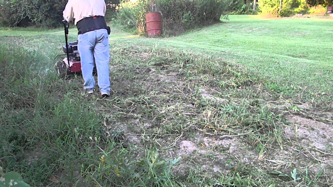 swisher walk behind brush cutter - YouTube