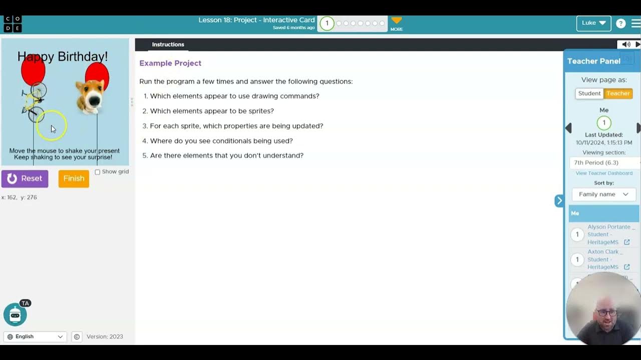 Lesson 18: Project - Interactive Card - YouTube