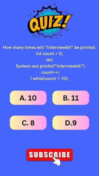 Java Mcq Quiz Java Programming Language Java Coding Challenge