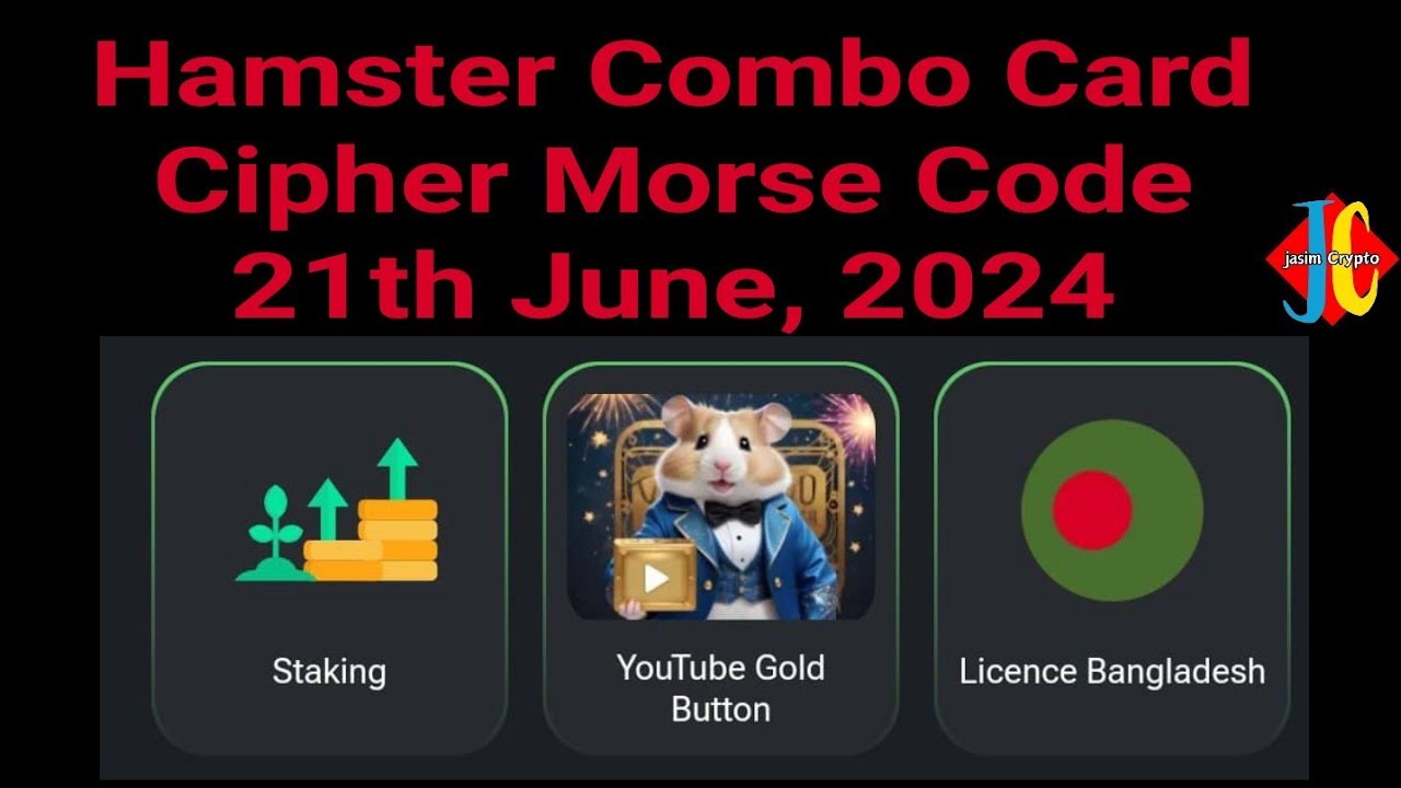 Hamster Combo Card | Hamster Cipher Morse Code | 21th June, 2024 - YouTube