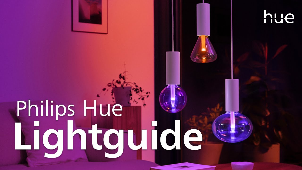 Philips Hue Lightguide: Smart Lighting Designed to Be Displayed - YouTube