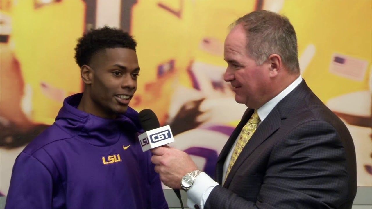 10-13-18 LSU Postgame Ronnie Rantz with Greedy Williams - YouTube