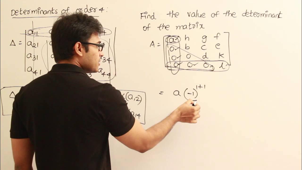 Matrices 29 (Determinants of upper and lower triangular matrices) - YouTube