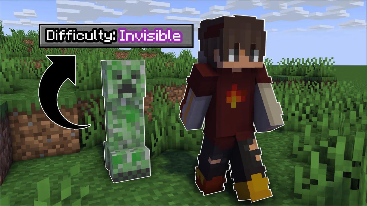 Minecraft, But Every Mob Is Invisible - YouTube