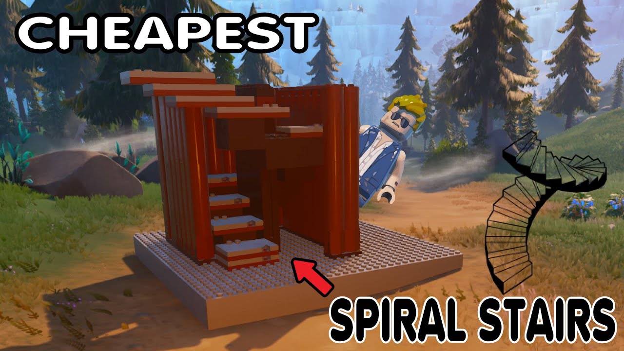 How To Make CUSTOM Spiral Stairs (CORRECTLY!) In Lego Fortnite - YouTube