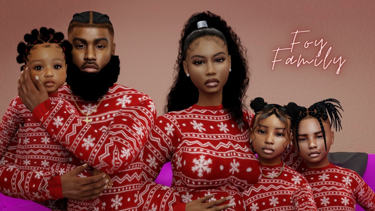 Sims 4 CAS | Foy Family + CC Folder & Sim Download - YouTube