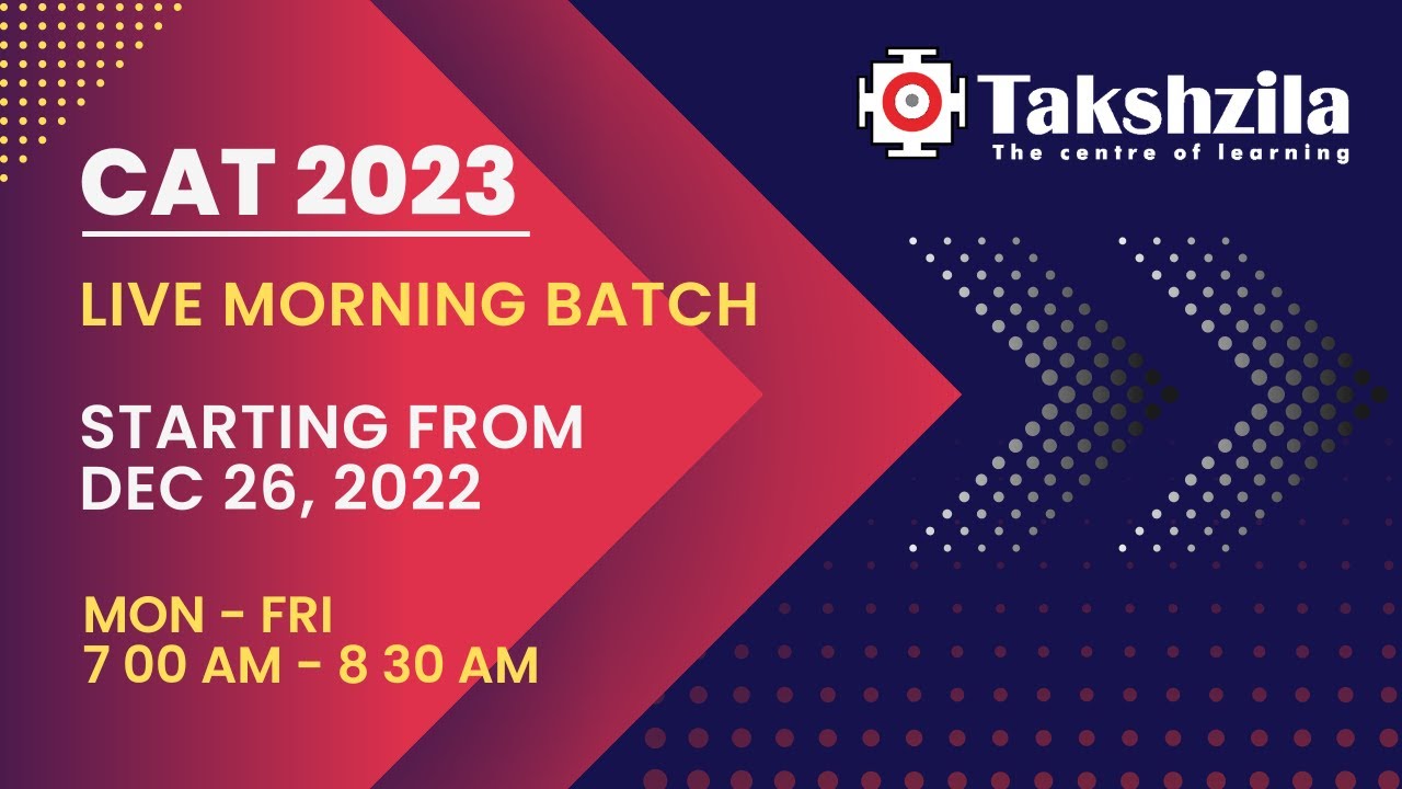 Takshzila CAT 23 LIVE Batch Starting from 26th Dec 2022 | #takshzila # ...