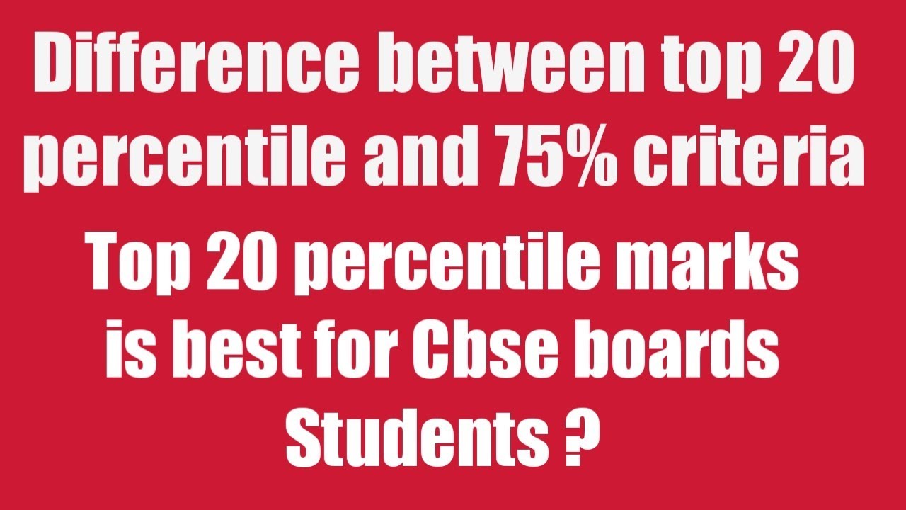 Difference between top 20 percentile and 75% criteria|When use top 20 ...