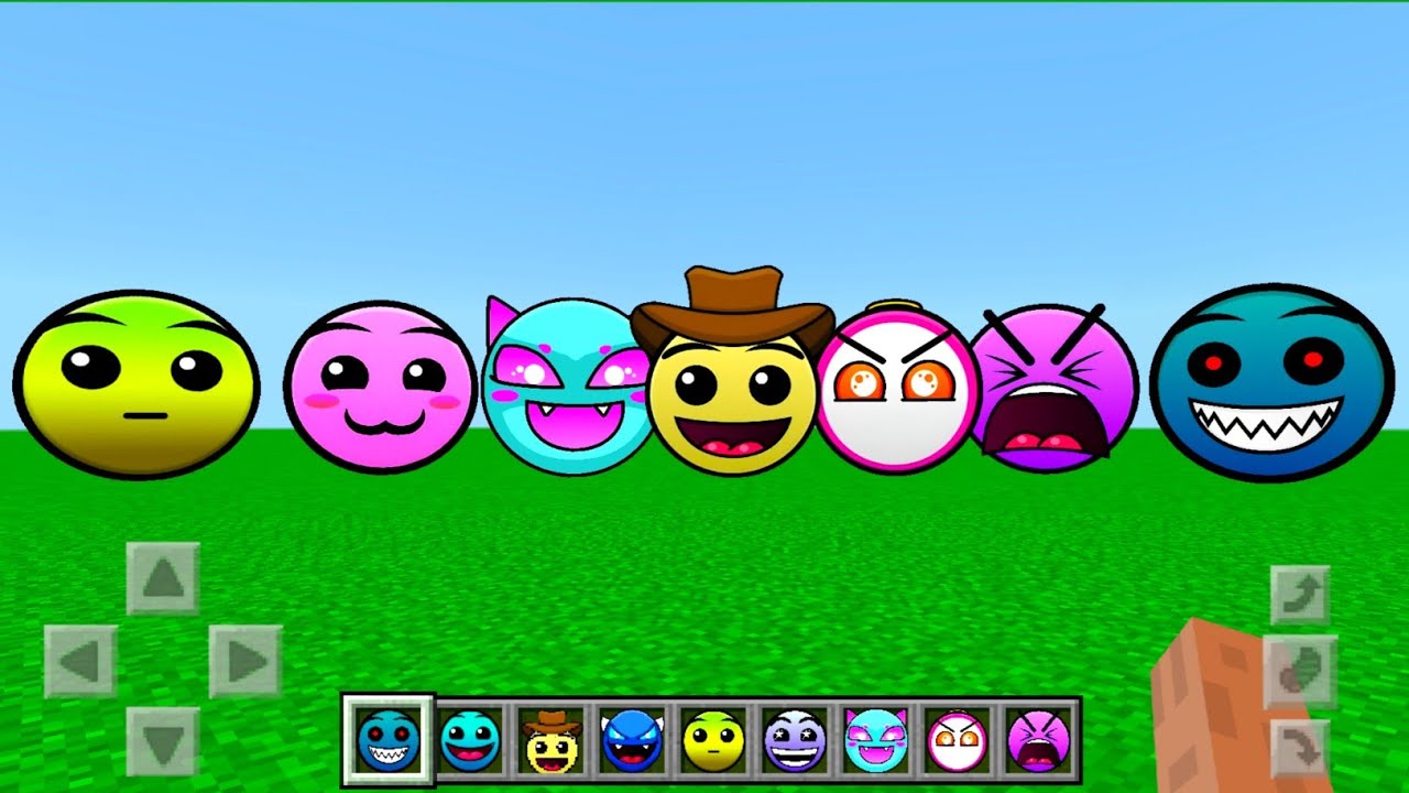 NEW LOBOTOMY GEOMETRY DASH DIFFICULT FACES NextBot in Minecraft PE ...