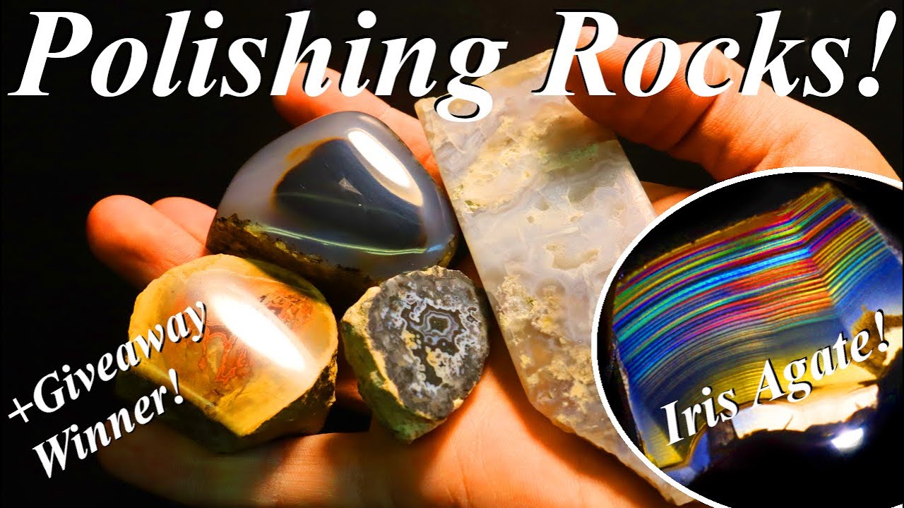 Polishing Rocks on My New FLAT LAP! Polishing Beautiful Agates & 16k ...