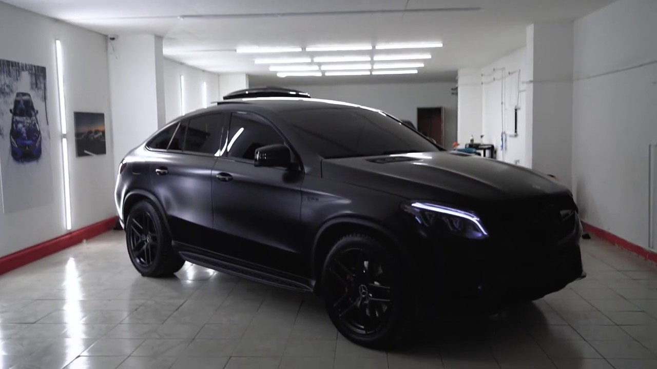Mercedes Benz GLE Coupe 43 AMG wrapped Black Satin Avery.TuningPlace ...