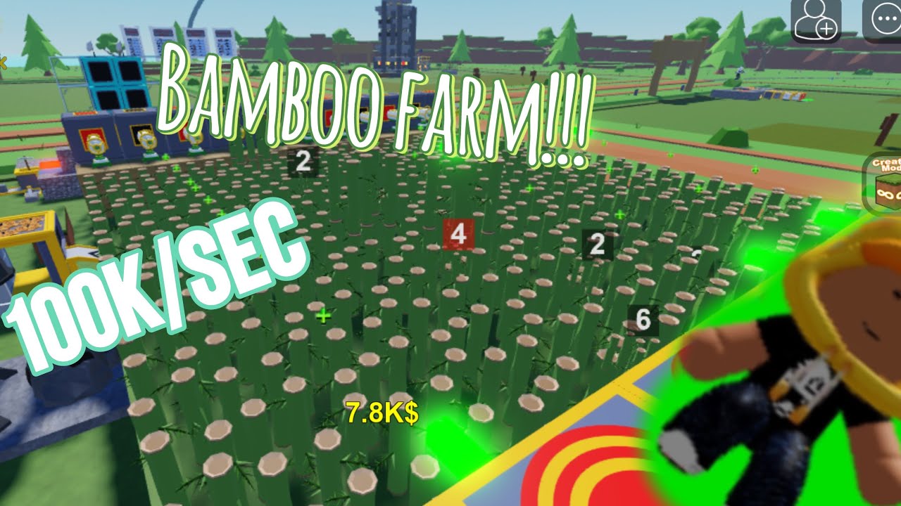 Bamboo farm in block tycoon 100k/sec! - YouTube