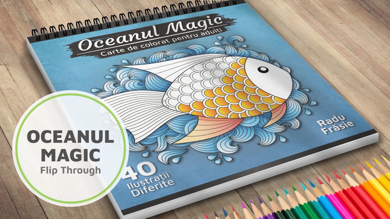 Oceanul Magic Carte de colorat pentru adulti - Crocodigital.ro - YouTube