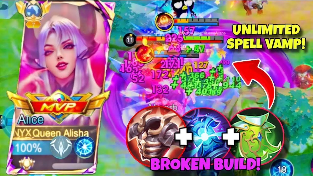 NEW ALICE SPELLVAMP HIGH HEAL & DAMAGE 😱 HACK TO GET STRONG SUSTAIN ...