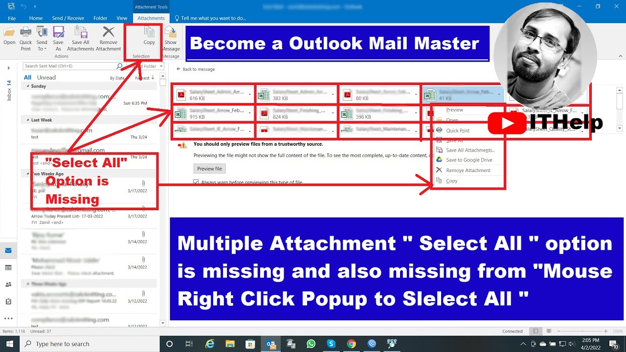 How To Select All Attachment In Outlook Mail Outlook How To Select All Attachment In Outlook Mail Outlook