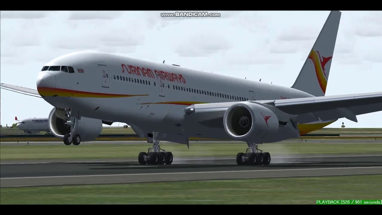 Surinam Airways B777-200 Amsterdam Schiphol Airport EHAM Landing FS9 - YouTube