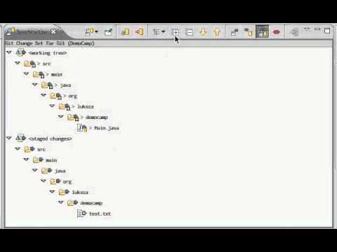 EGit Synchronize View - Drag-n-Drop in Git Change Set model - YouTube