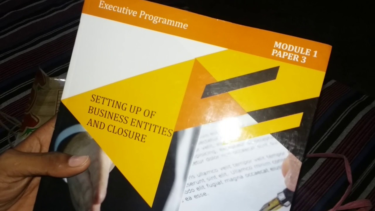 icsi executive june 2020 study material - YouTube