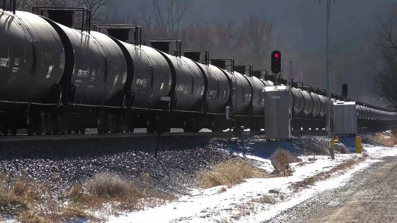 CP Crude Oil Tanker Train with DPU - YouTube